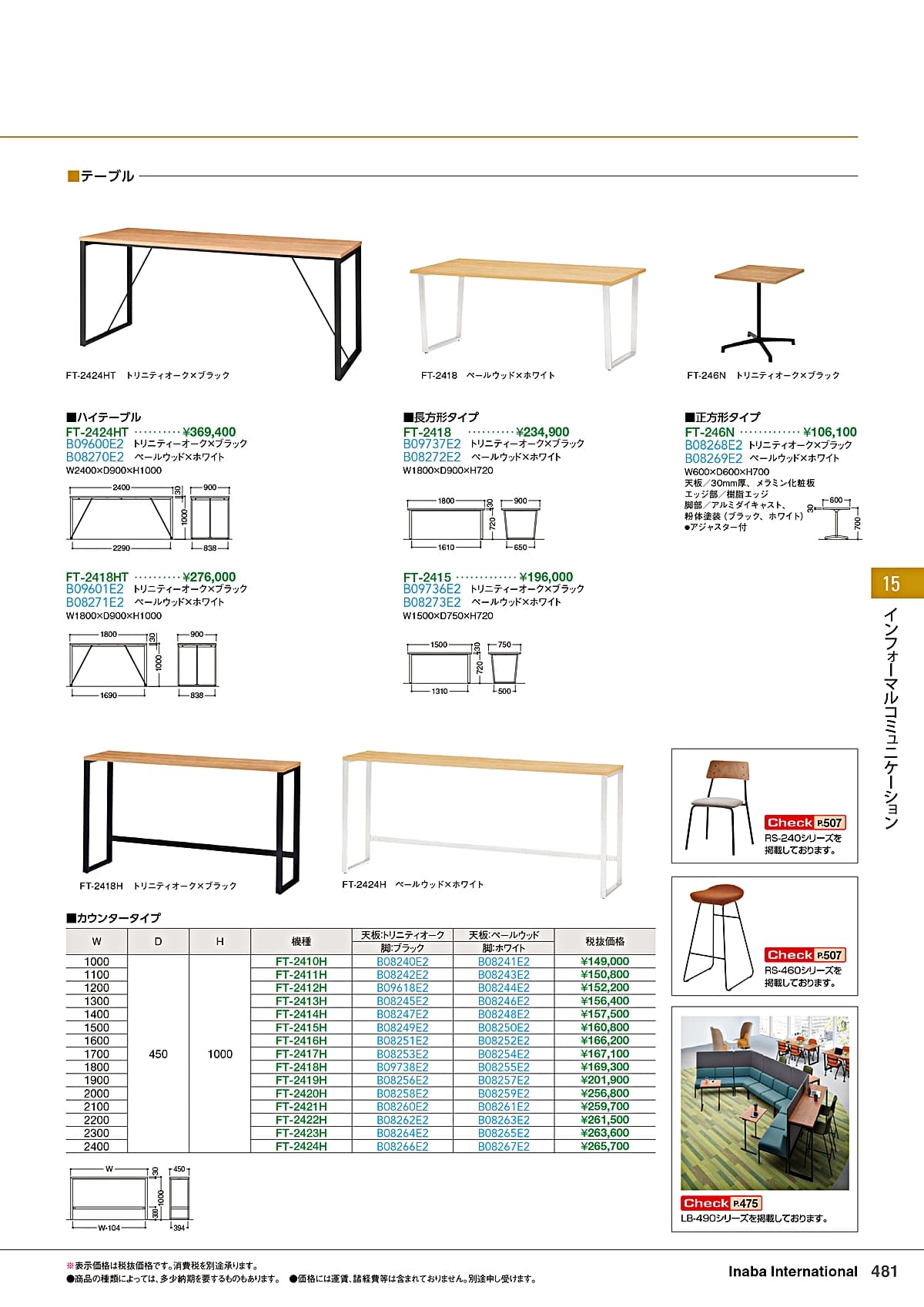 イナバ（Inaba）カタログ P480 P481