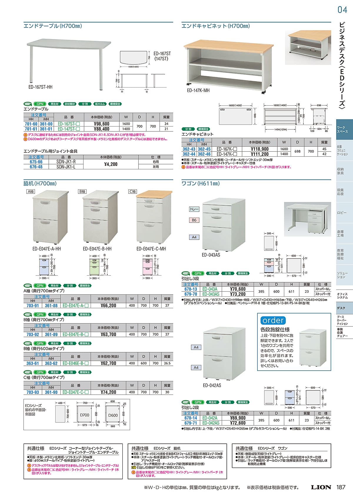 ライオン事務器 最新カタログ【HUSTNET通販】 P186 P187