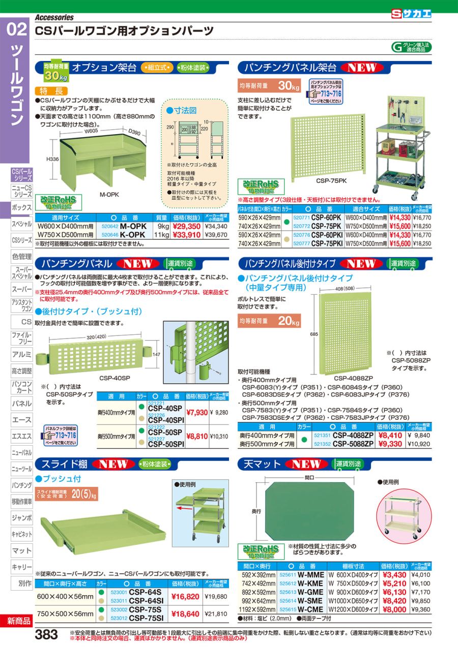 サカエ SAKAE・総合カタログ 2023年 最新版 P383 P384