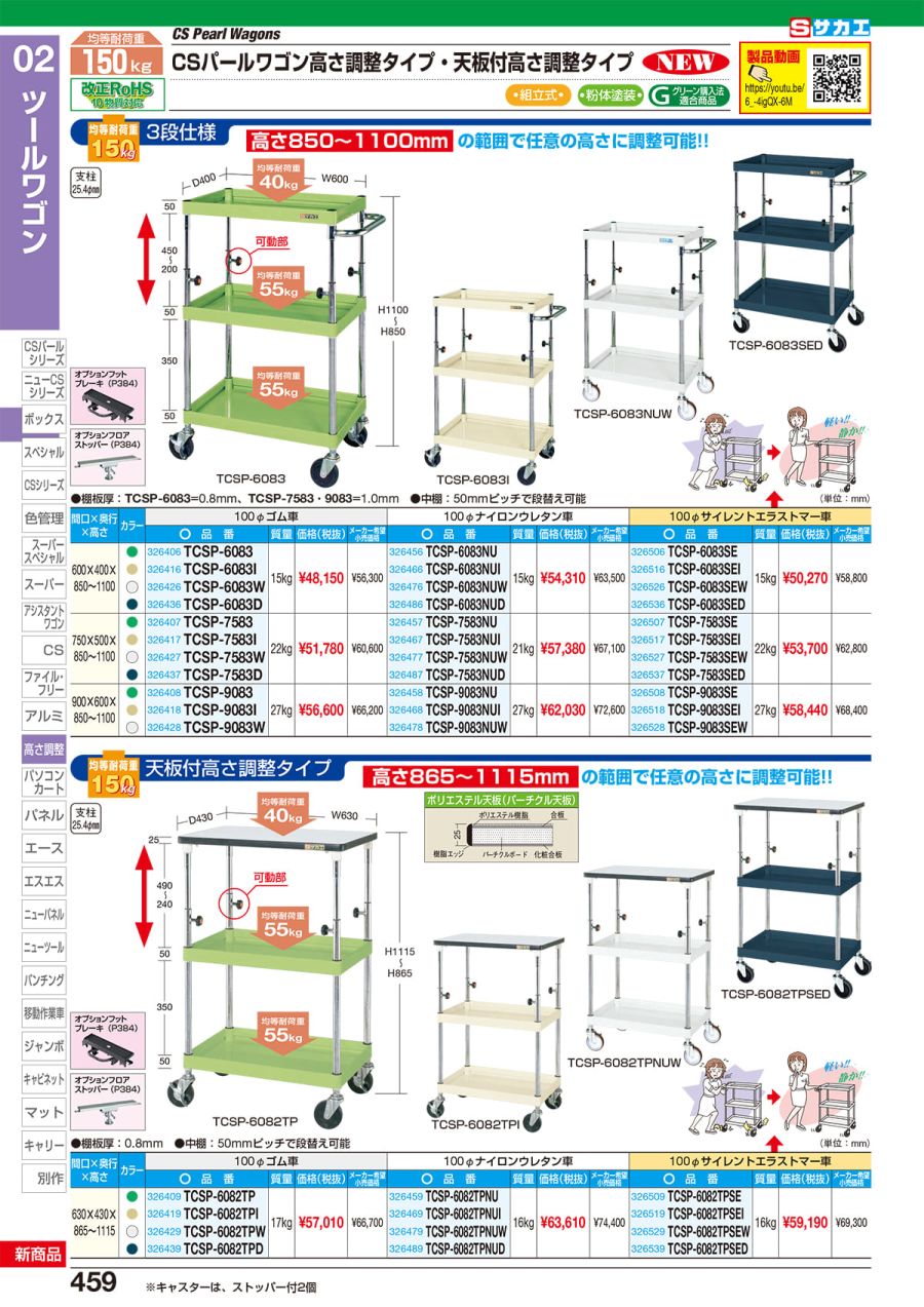 サカエ SAKAE・総合カタログ 2023年 最新版 P459 P460