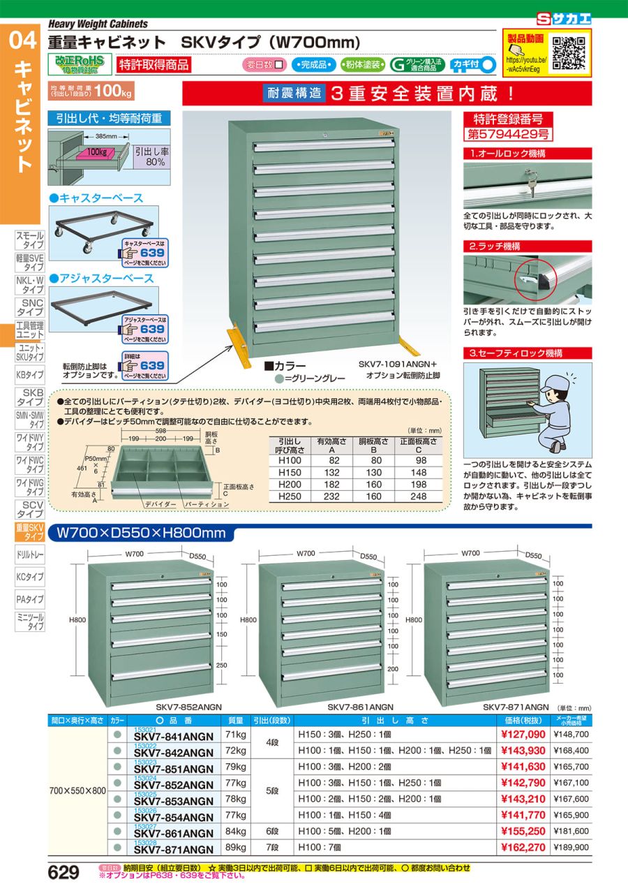 サカエ SAKAE・総合カタログ 2023年 最新版 P629 P630
