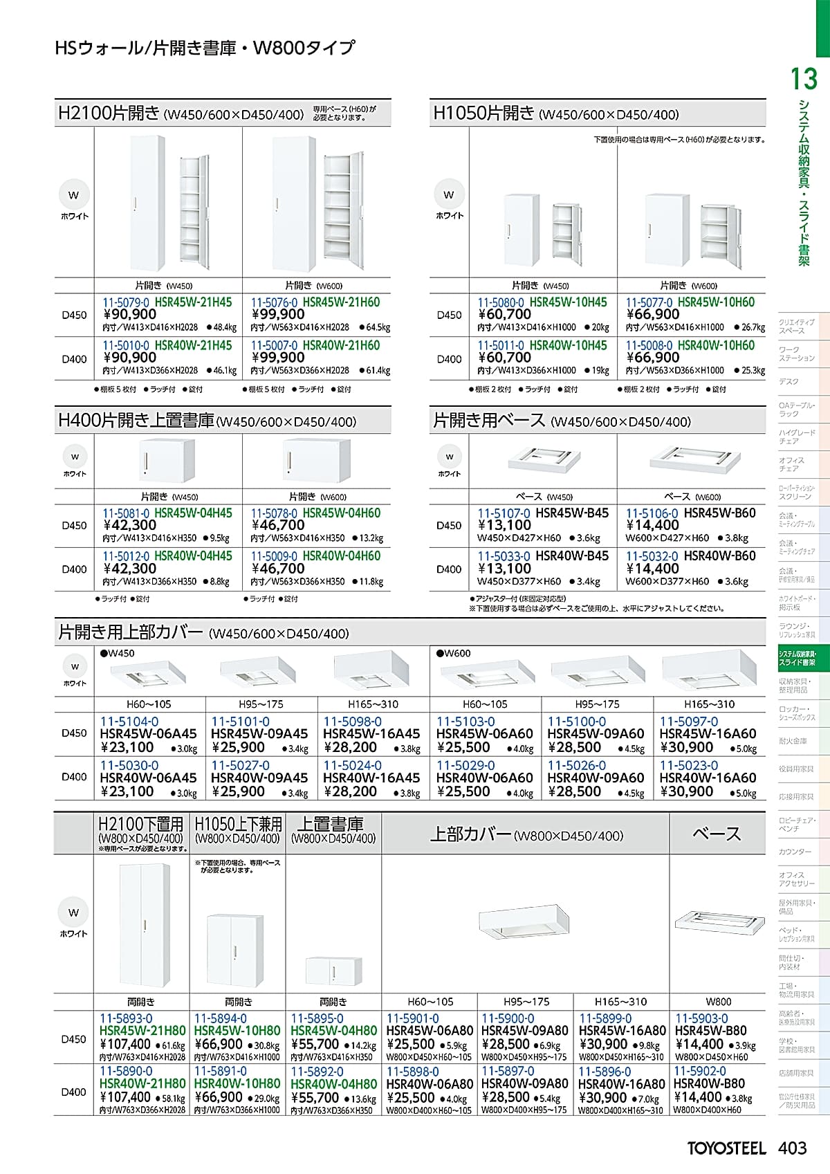 トヨスチール（トヨセット）最新カタログ【HUSTNET】 P402 P403